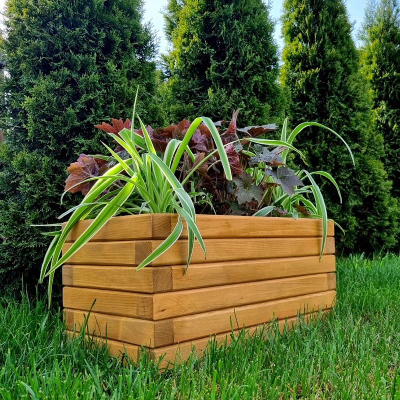 Rectangular Wooden Planter - Stylish Home, Terrace, and Garden Decor ...